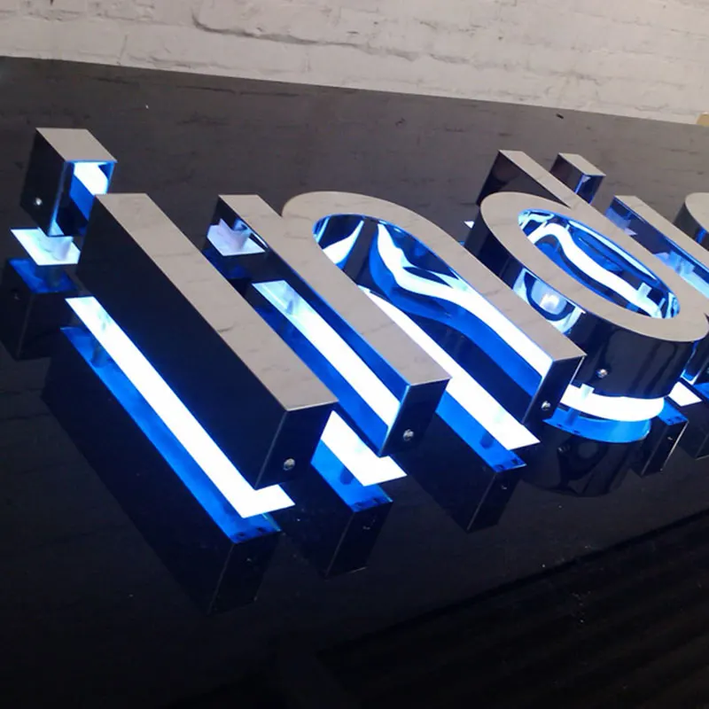 Custom Made Outdoor Metal Acrylic Sign Board Light RGB Led Letter Sign ...