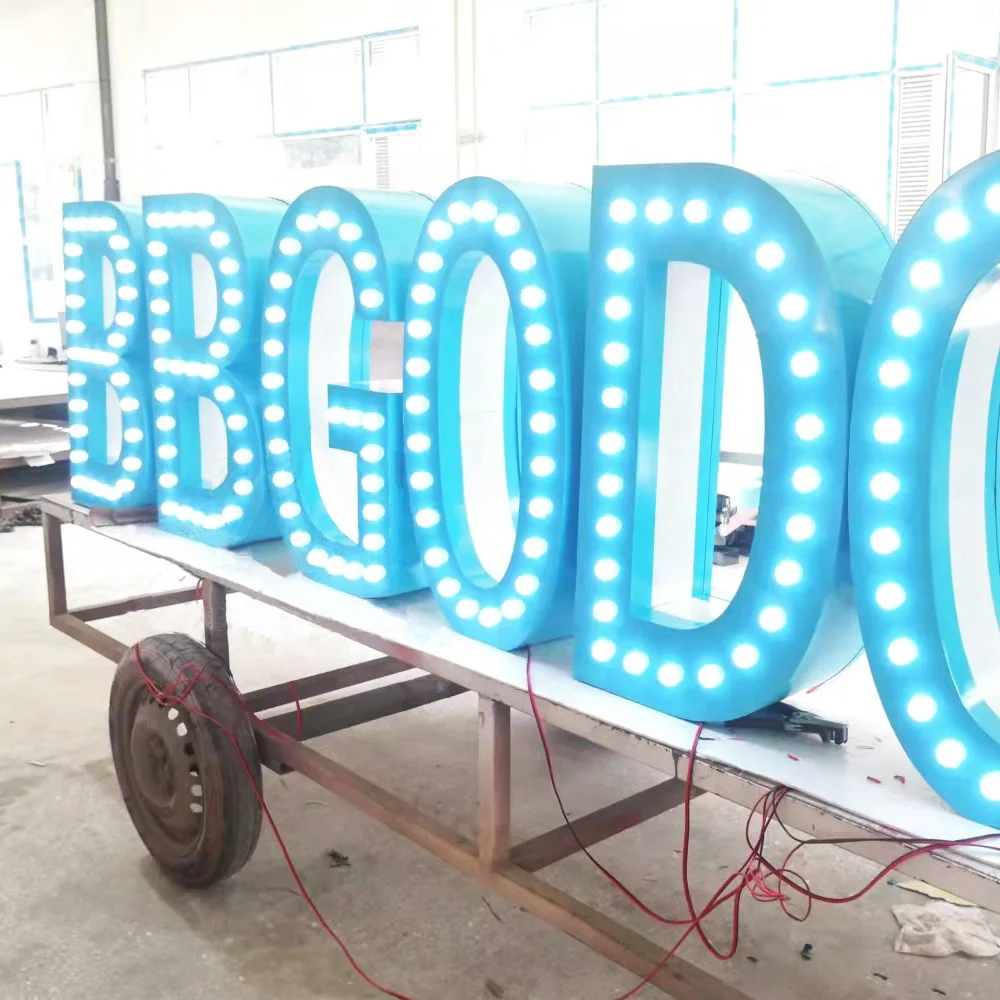 Outdoor Large Light Up Alphabet Letters Love 0-9 Marquee Number Giant ...