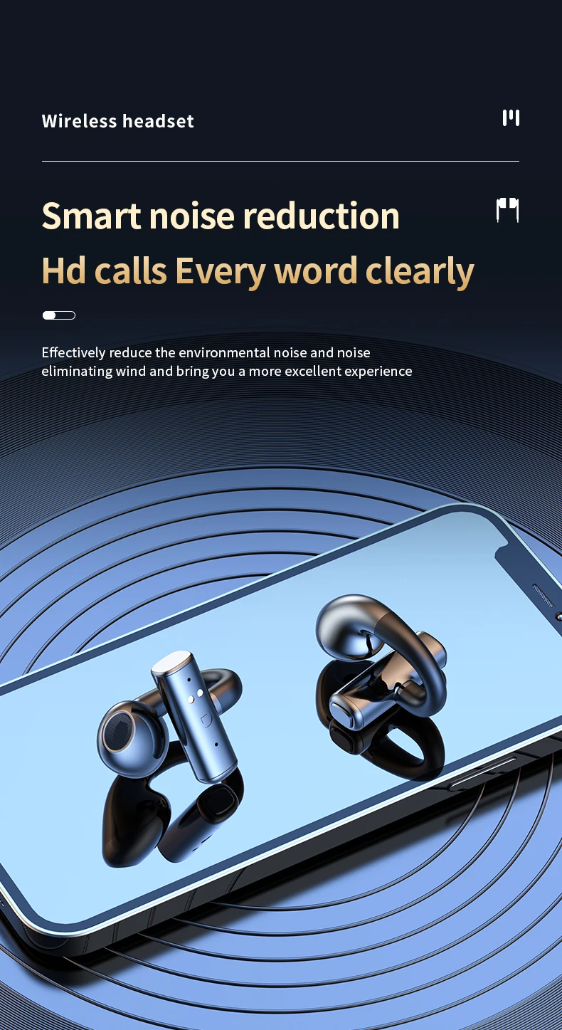 JR03 Bluetooth Earphones - Intelligent Noise Reduction