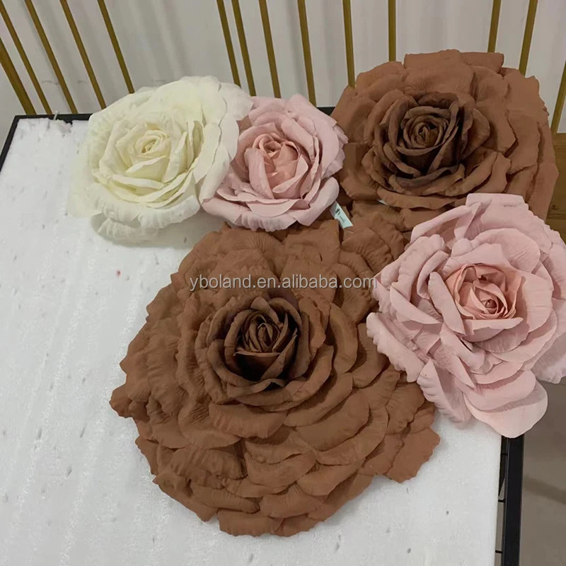 Wholesale Large Velvet Fake Rose Flower Heads Diy Home Wedding Decor ...