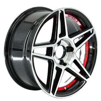 621 Hot Sale15 Inch 15x7.0 Five Spoke Red Undercut Alloy Wheels Rims ...