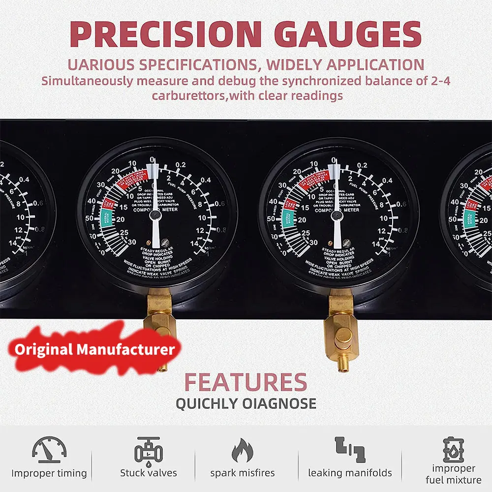 Universal Vacuum Carburetor Synchronization Balancer Gauge Carb Syn ...