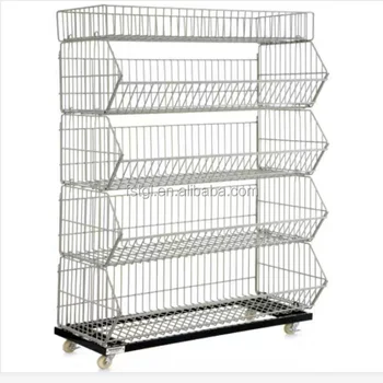 5 Lays Metal Wire Basket Candy Potato Chip Rack Snacks Display Stand ...