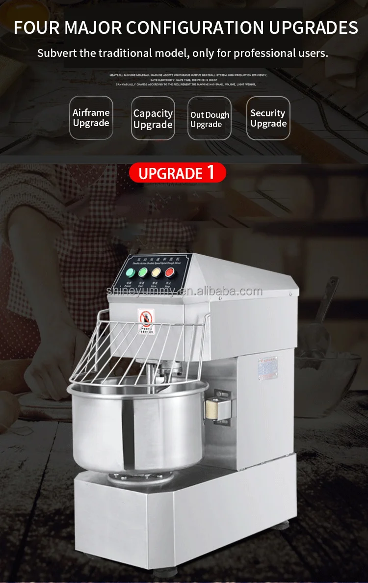 Commercial Electric 40kg 100l Food Bread Baking Equipment Stand Dough Spiral Machine ...