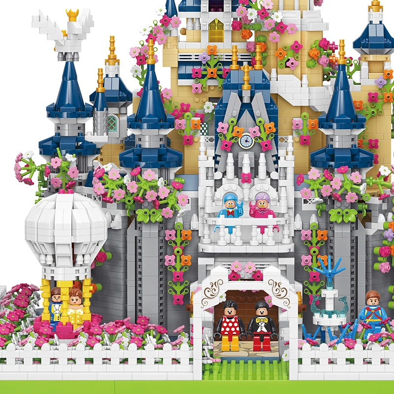 Creative Diy Toys Garden Castle Building Block Set Educational Assembly ...
