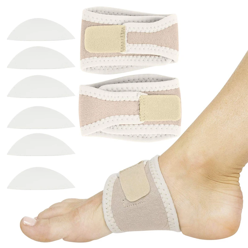 Arch Support Gel Fabric Arch Pad Orthotic Compression Support Wrap to ...