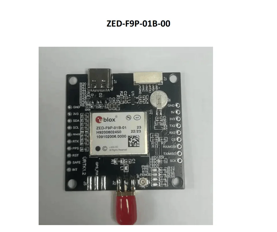 Ublox Gps Module Zed-f9p Zed-f9p-01b-01 Rtk Incase Pin Gnss/gps Receiver Board With S Ma And Usb ...