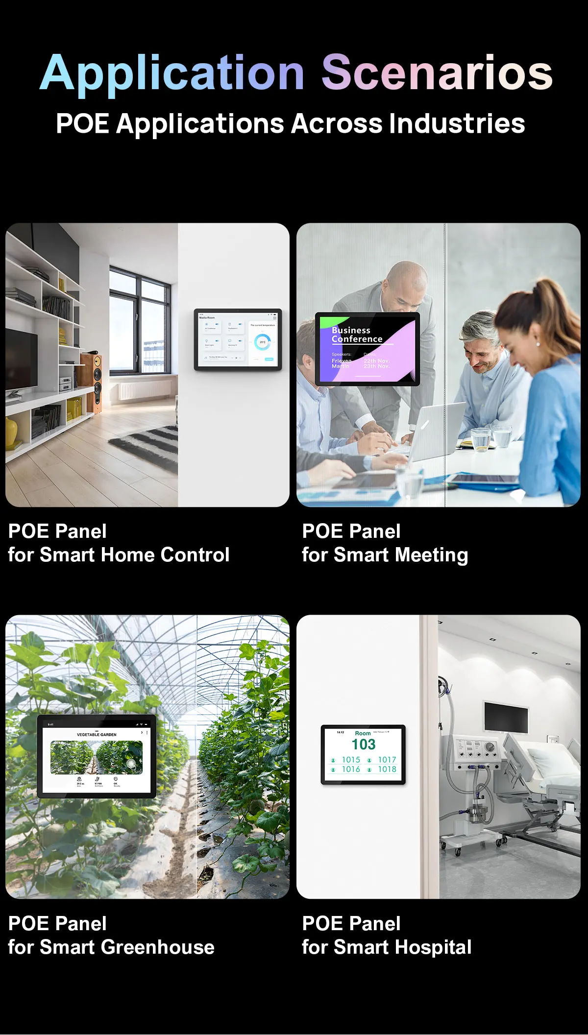 Wall Mount 10 Inch Android Touch Panel Rk3566 Wifi Hd-mi Zigbee Rs485 ...