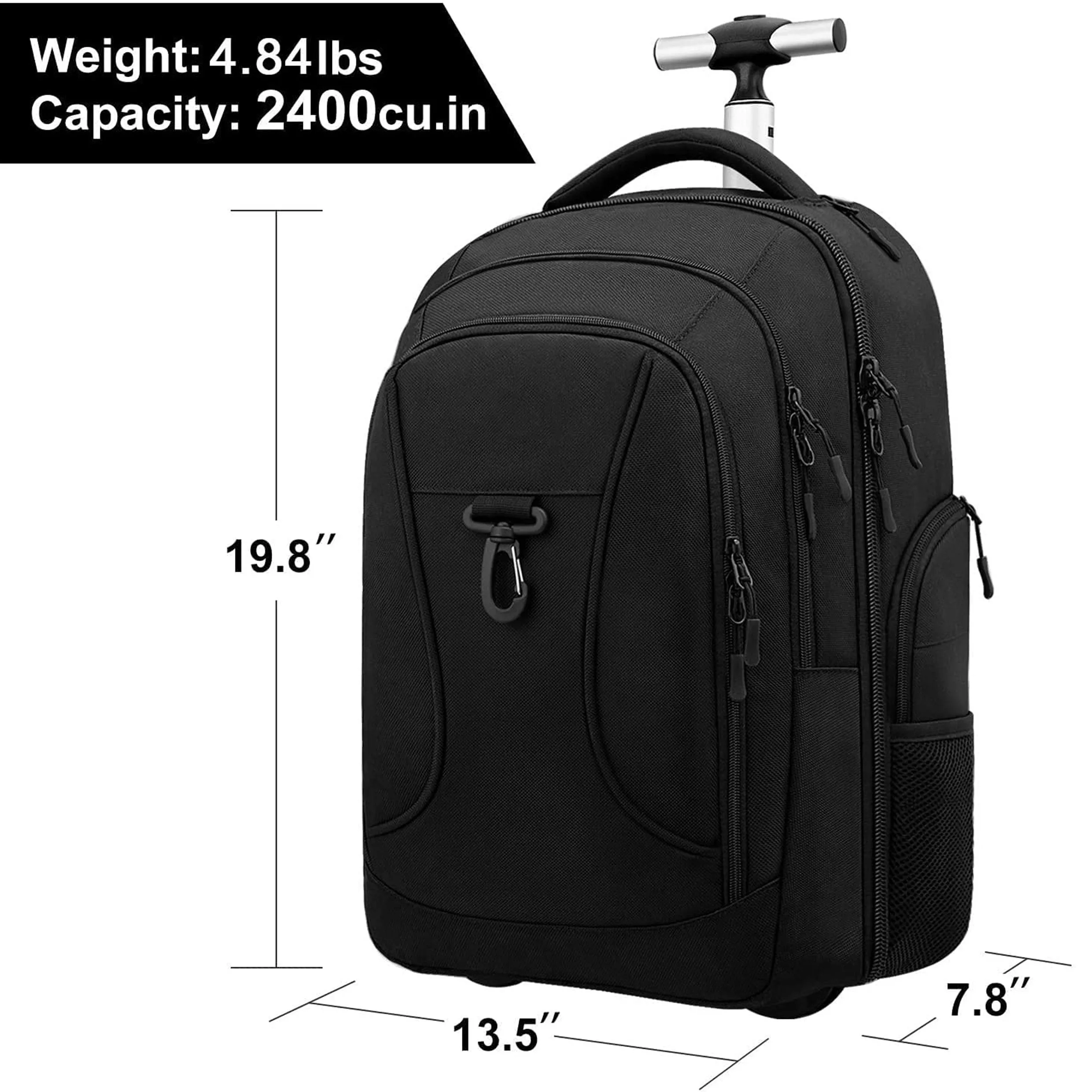 Custom Rolling Backpack Waterproof Wheeled Backpack Carry-on Trolley ...
