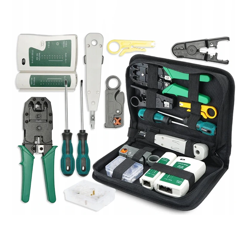Rj45 Crimping Tool Kit For Cat5/cat6,Professional Computer Lan Cable ...