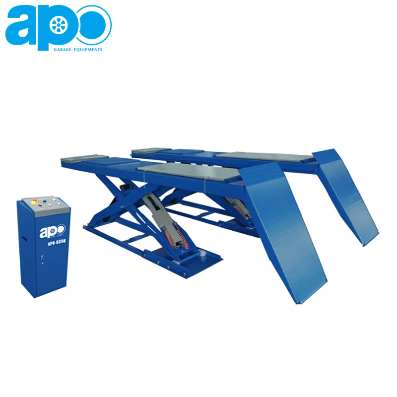 Hydraulic Car Scissor Lift Low Profile On Ground Apo-d40b Wheel ...