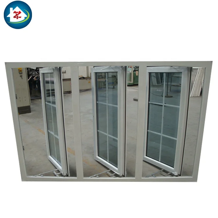 36x36 Bahamas Hurricane Impact UPVC PVC Glass Casement Windows and Doors