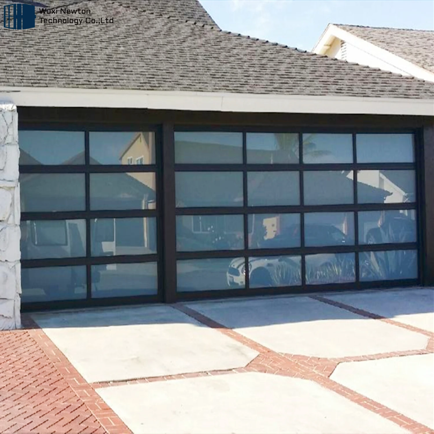 High Performance Electric Anti-Theft Glass Sectional Garage Doors ...