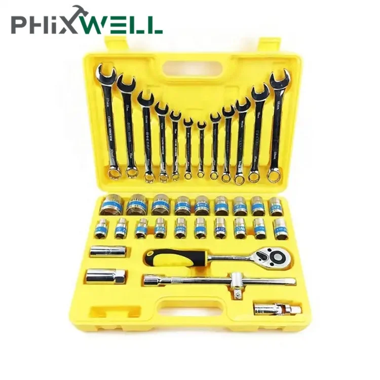 Xwttt-031 Phixwell 39pcs Sockets Set Mechanic Professional Tool Box ...