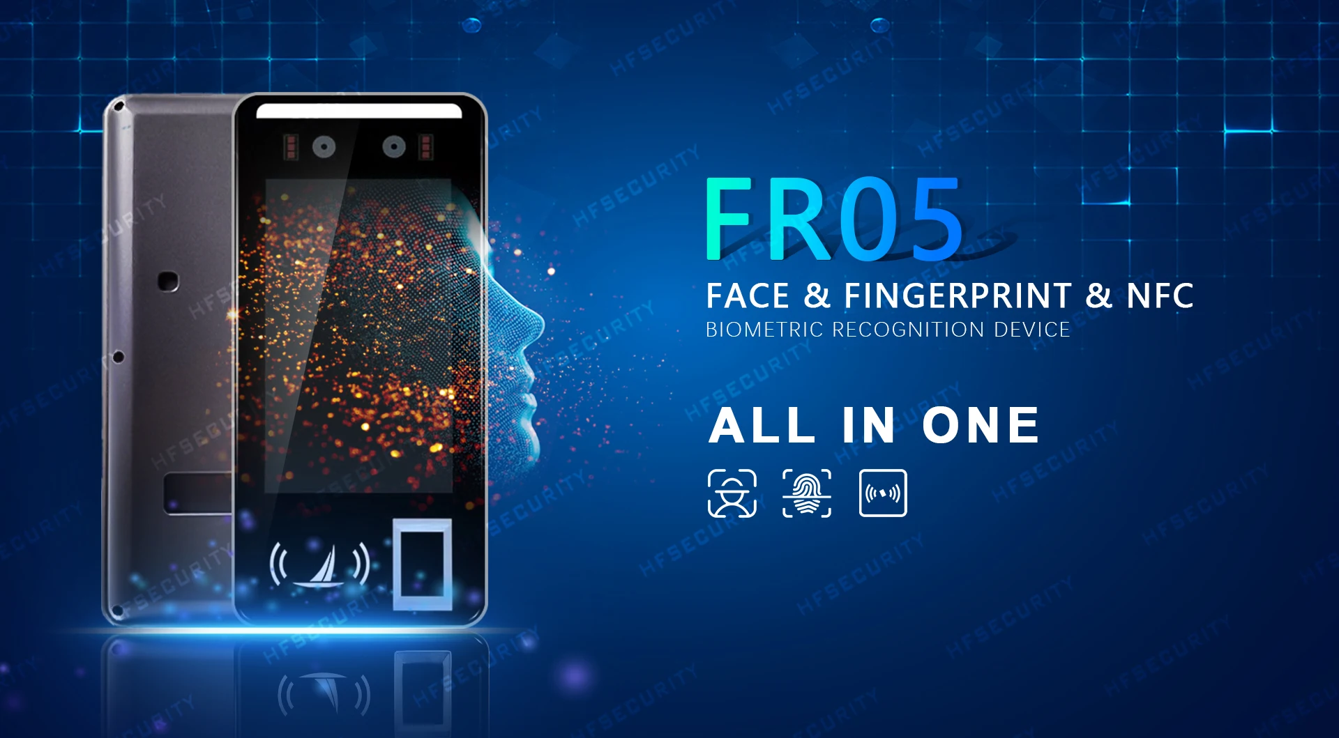 Hfsecurity Rugged FR05 NFC WIFI 4G Android Fingerprint Scanner