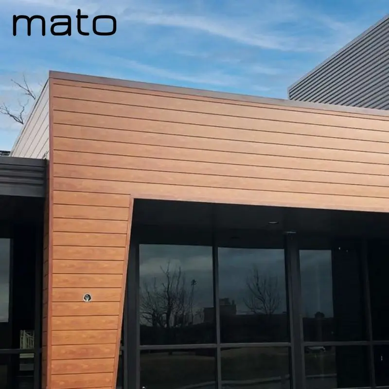 Timber look Aluminum cladding siding soffit exterior wall cladding ...