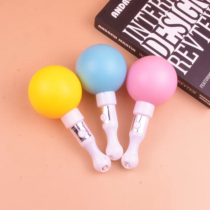 Plastic LED Maracas Party Fun Maker Flashing Tambourines LED Music Hand ...