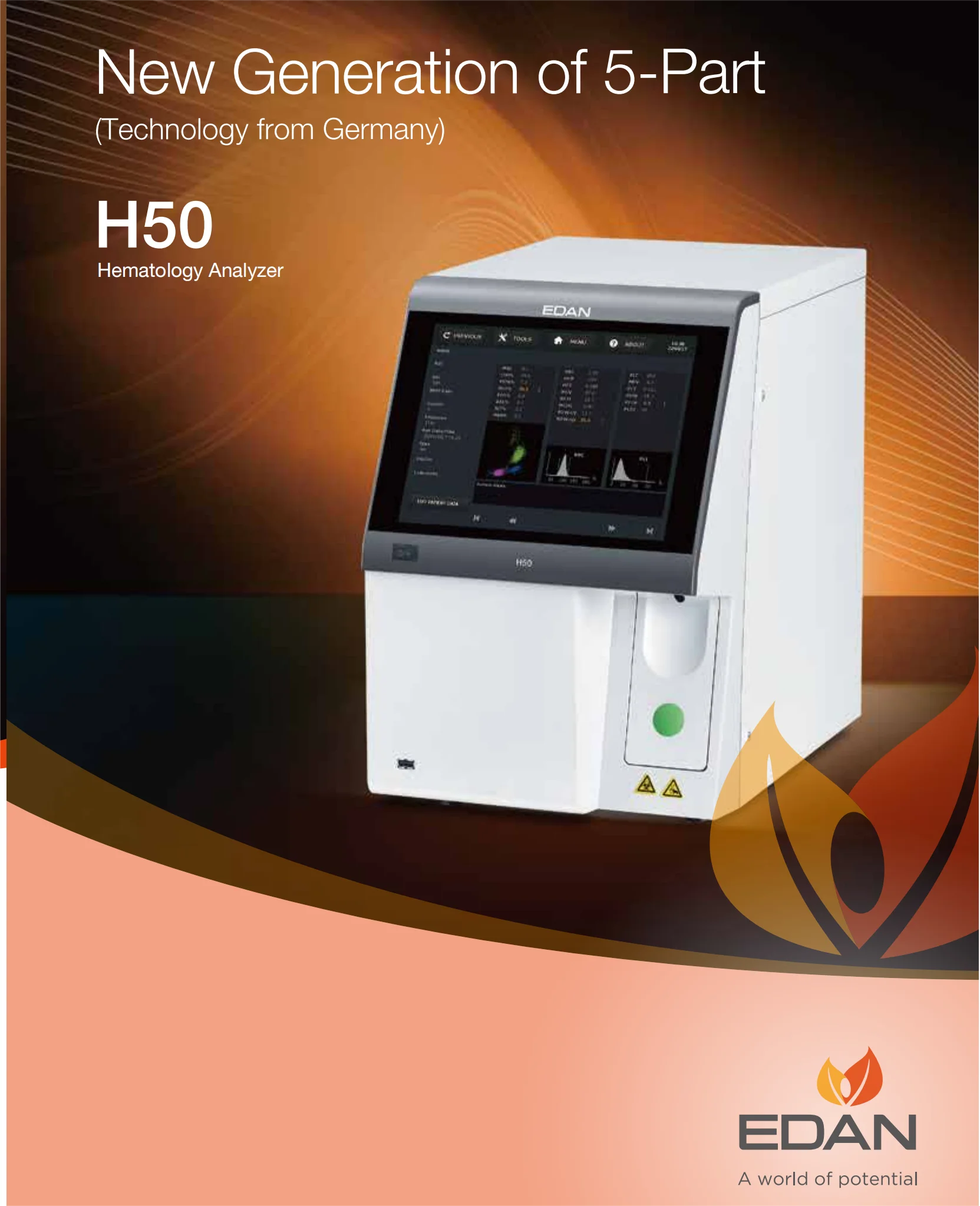 Alibaba.com: Edan H50 H30 Hematology Analyzer for CBC blood tests, full ...