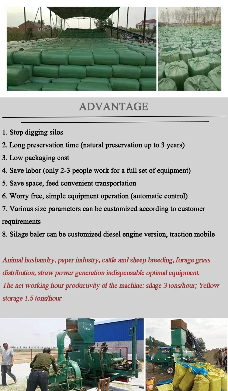 Silage Cutting Machine And Baler Attached Corn Silage Baler Machine ...