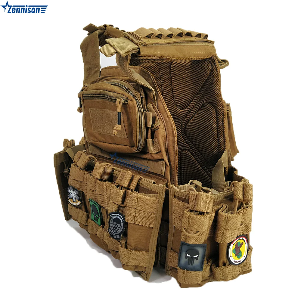 Zennison Tactical Gear Plate Carrier Vest Combat Tactical Weighted Vest ...