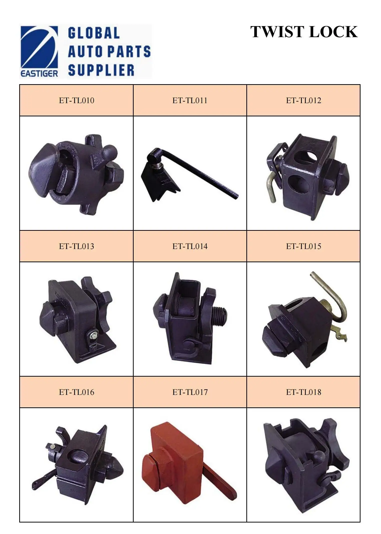 Various Types and Specifications of Twist Lock for Trailer Parts, Truck ...