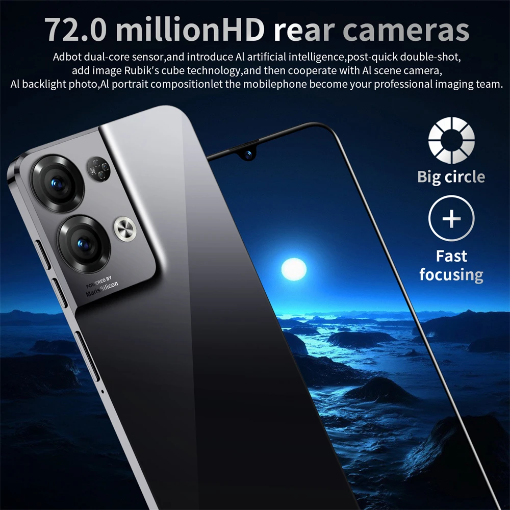 7.1inch Huwei P50 Pro Smartphone 4g 5g Unlock Android Mobile 16gb 512gb Huwai Cellphone Cell ...