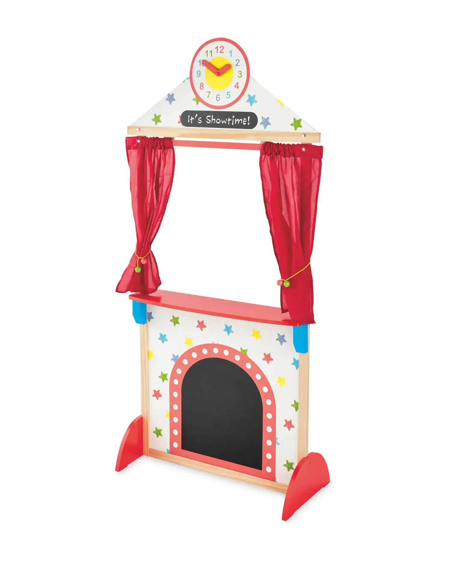 Wooden Educational Puppet Theater Kids Role Play Toy Wooden Puppet ...