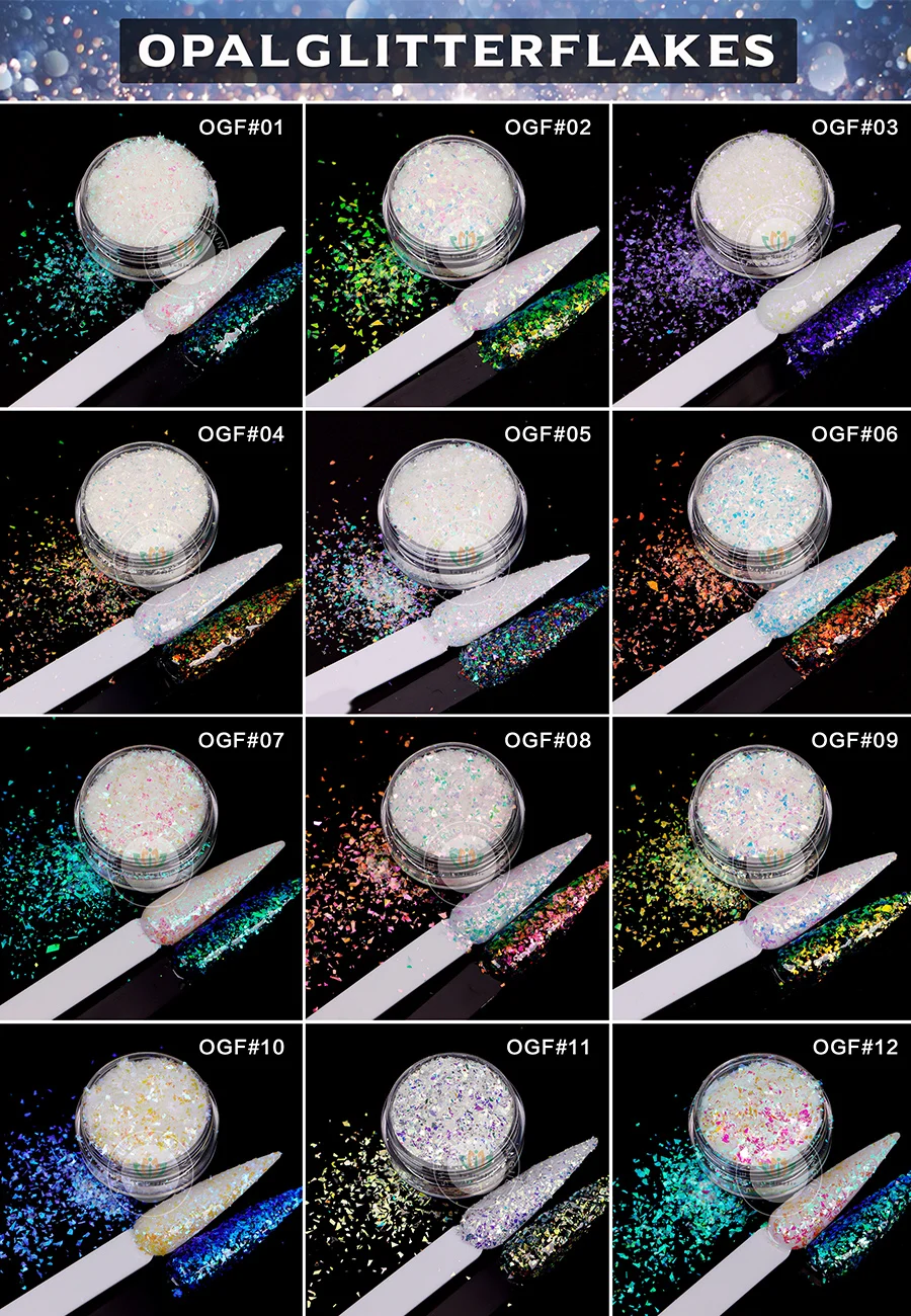 Colorful Holographic Flakes Irregular Glitters Powder 1kg/bag Bulk Nail ...