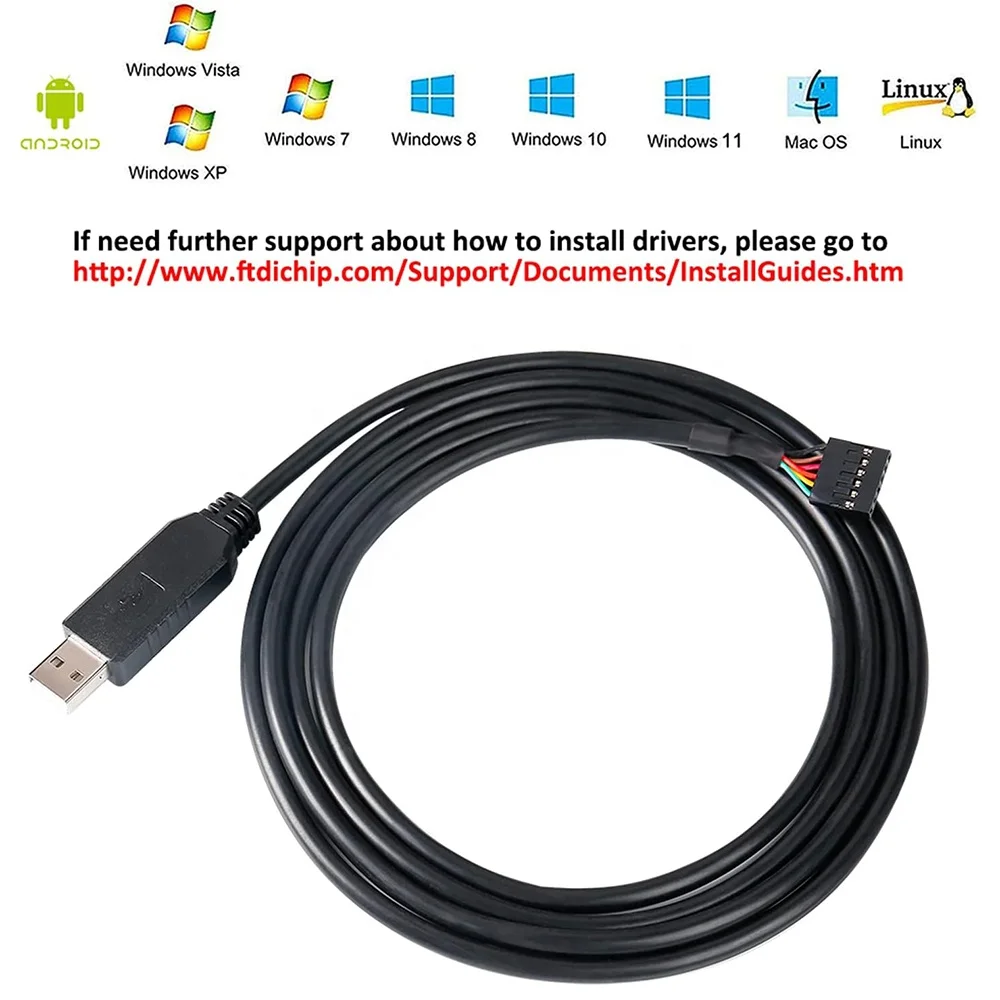 Ftdi Ttl-232R-3V3 Uart Ttl-232R-5V-Aj Pl2303Hx Usb to Serial Converter ...