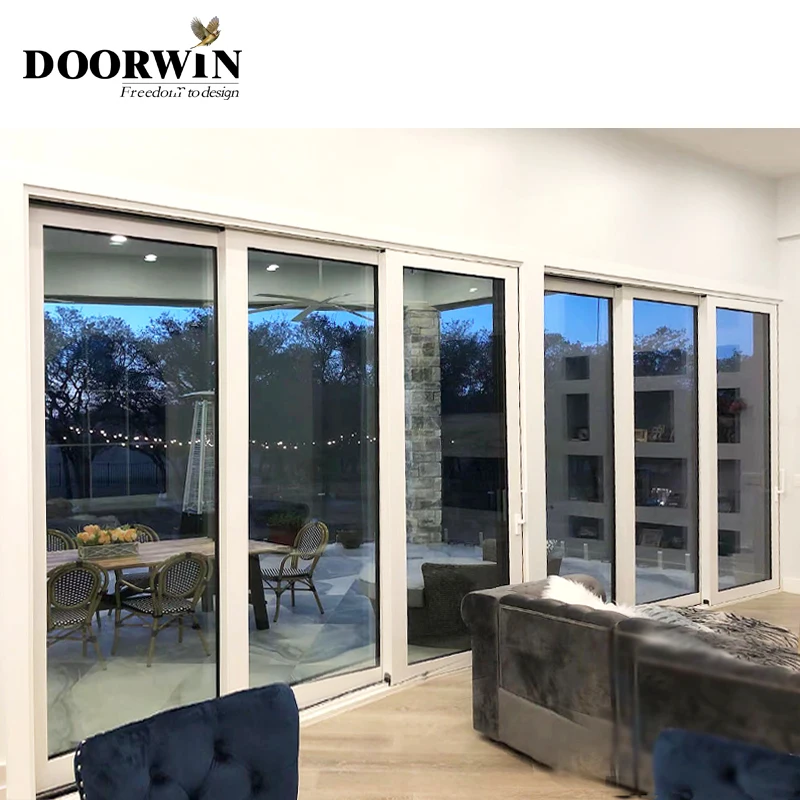 NFRC Hurricane Proof Bulletproof Impact 4 Tracks Sliding Glass Door