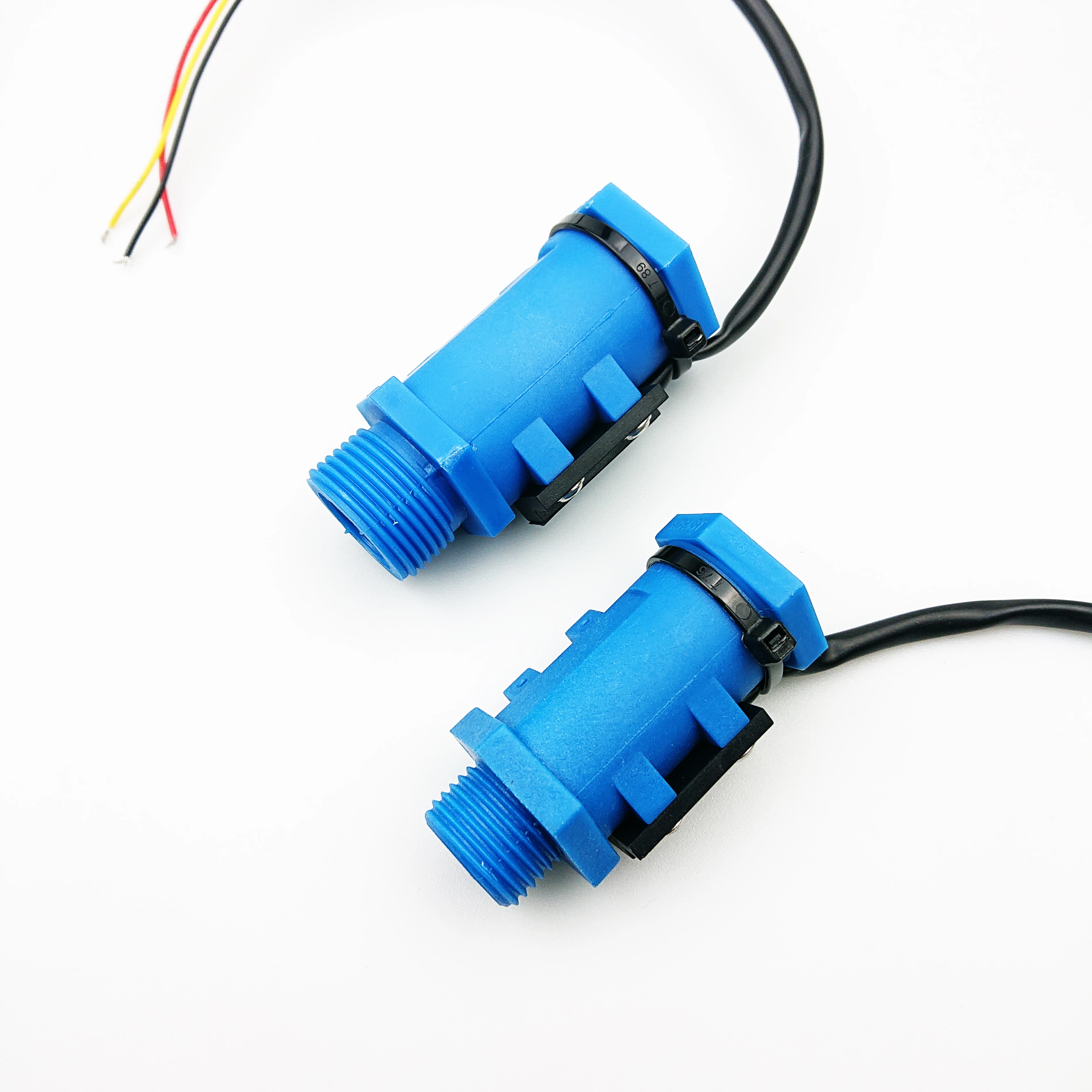 SZFAST Blue Plastic Turbine Water Flow Sensor Hall Effect Pulse Flow ...