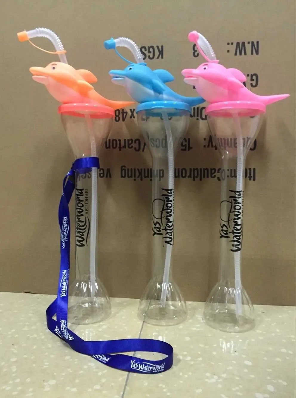 Alibaba.com: Dolphin Carton Character Top Lid Slush Cups, Long Neck ...
