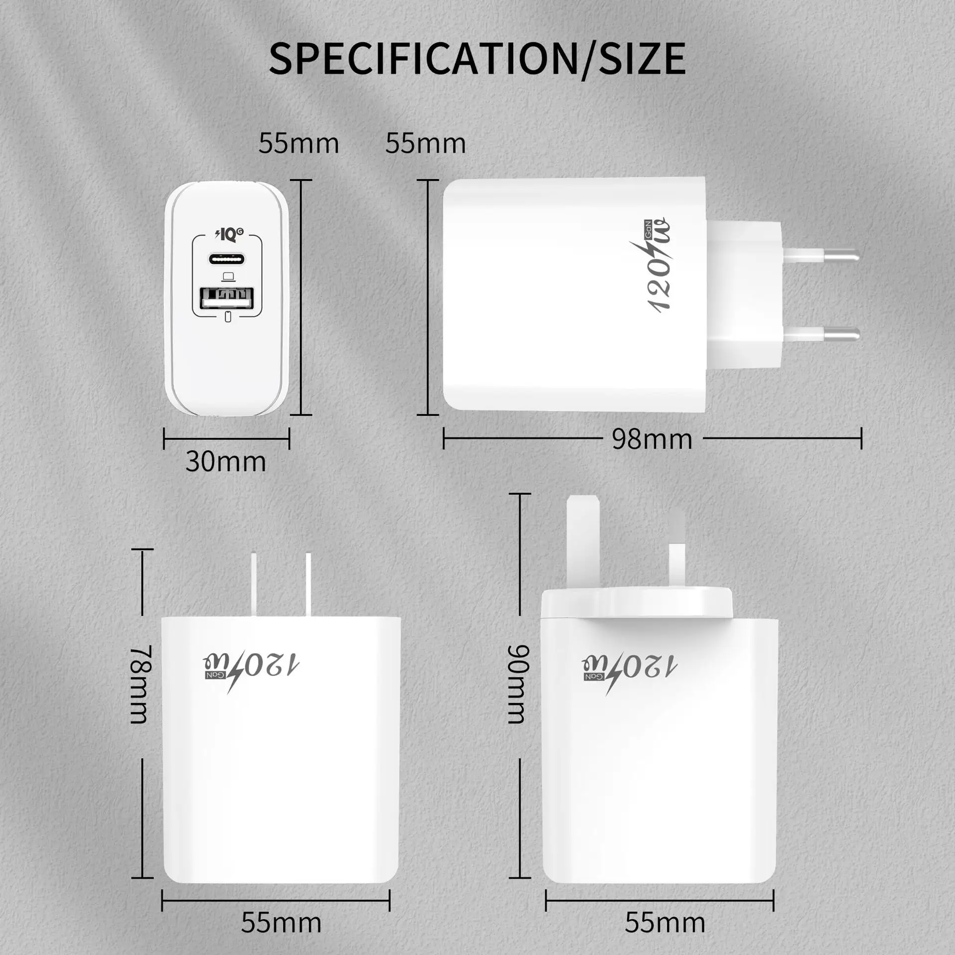 Portable Original Usb C Wall Mounted Usb-c Type C Data Cable Quick ...