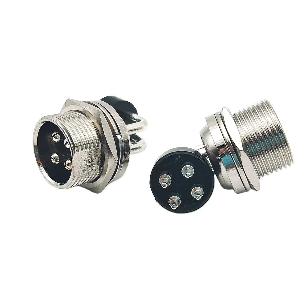 GX16 Aviation Plug Socket 4-Core 4 Pin Material Thread Welding PCB ...