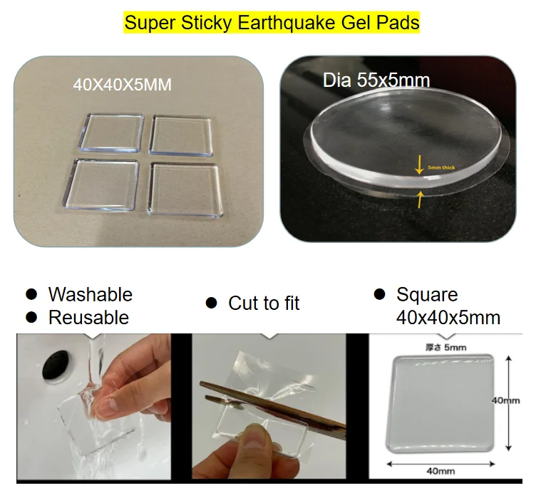 Silent Gel Pad - Shock Absorbing Gel for Earthquake Protection