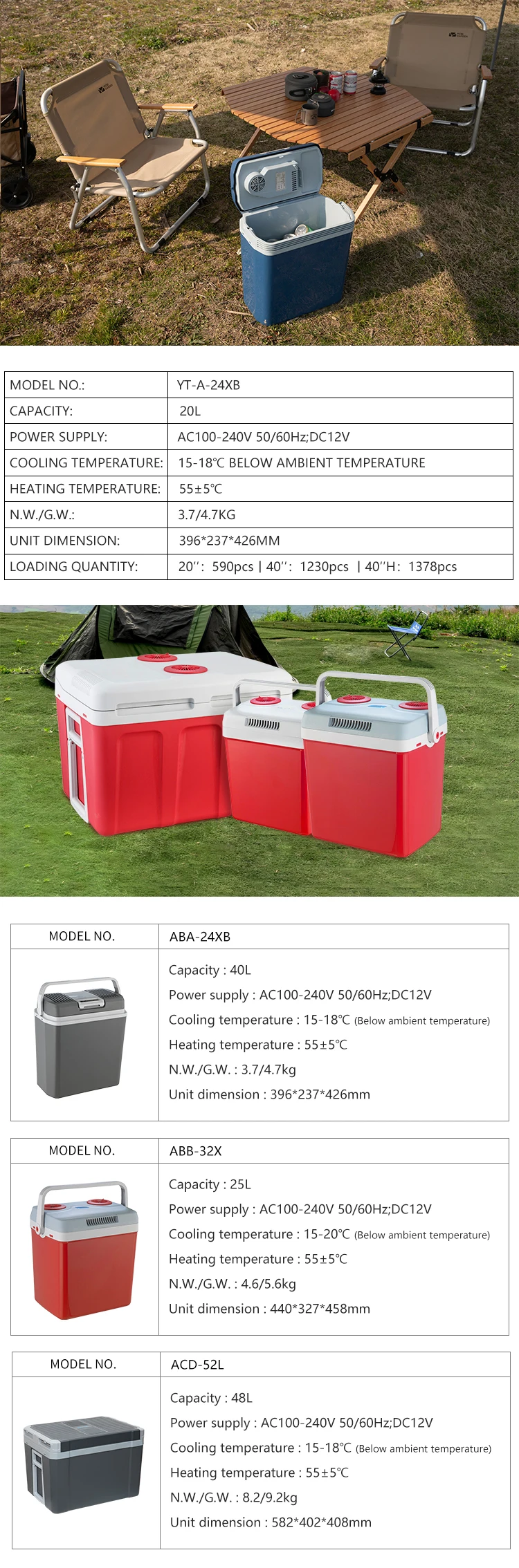 12V DC Portable Chest Refrigerator 30L caravan Camping Outdoor Fridge ...