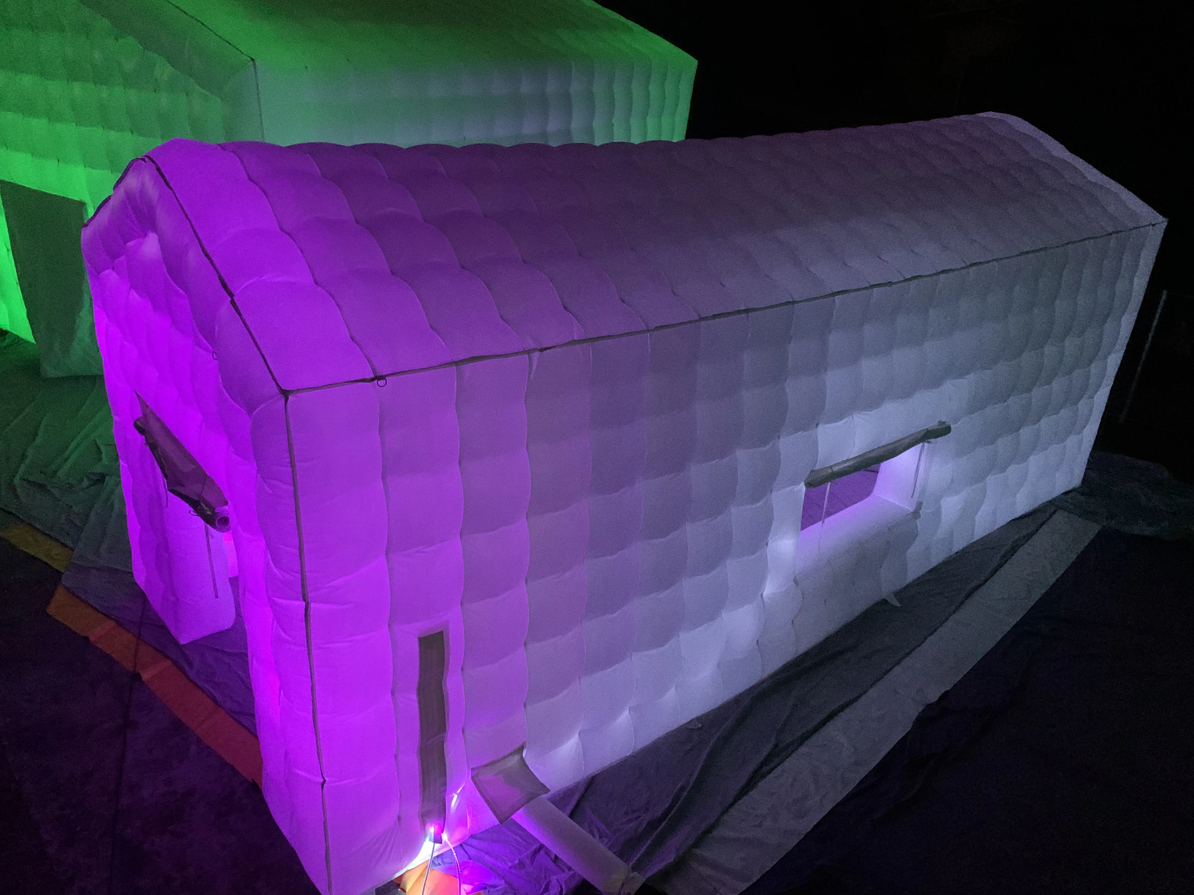 LED Lighting Mobile Night Club Tent Inflatable Cube Tent Party Tent for ...