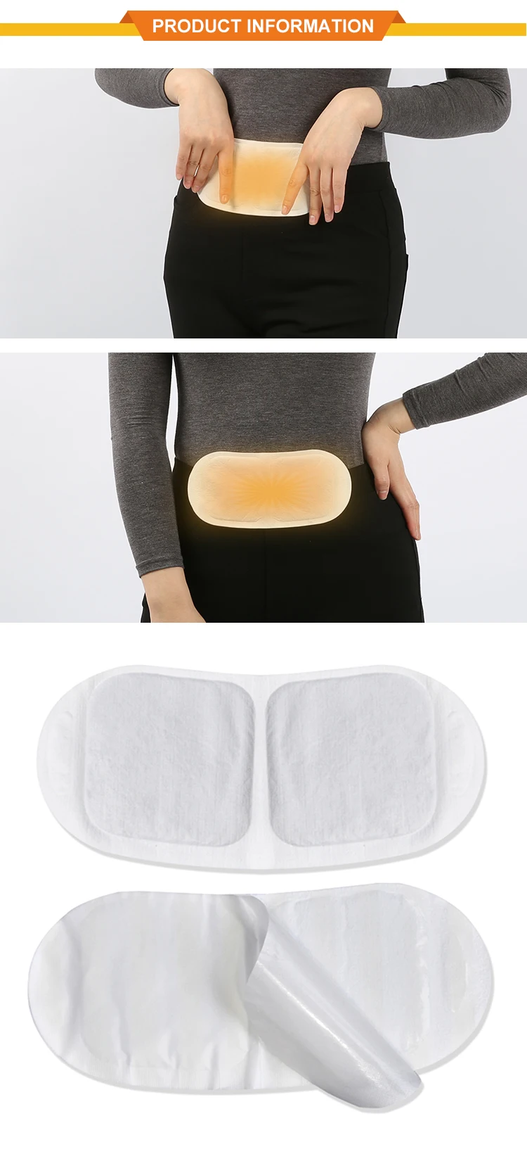 Wholesale Menstrual Cramp Pain Warmer Pad Self Heating Jheat Patches ...