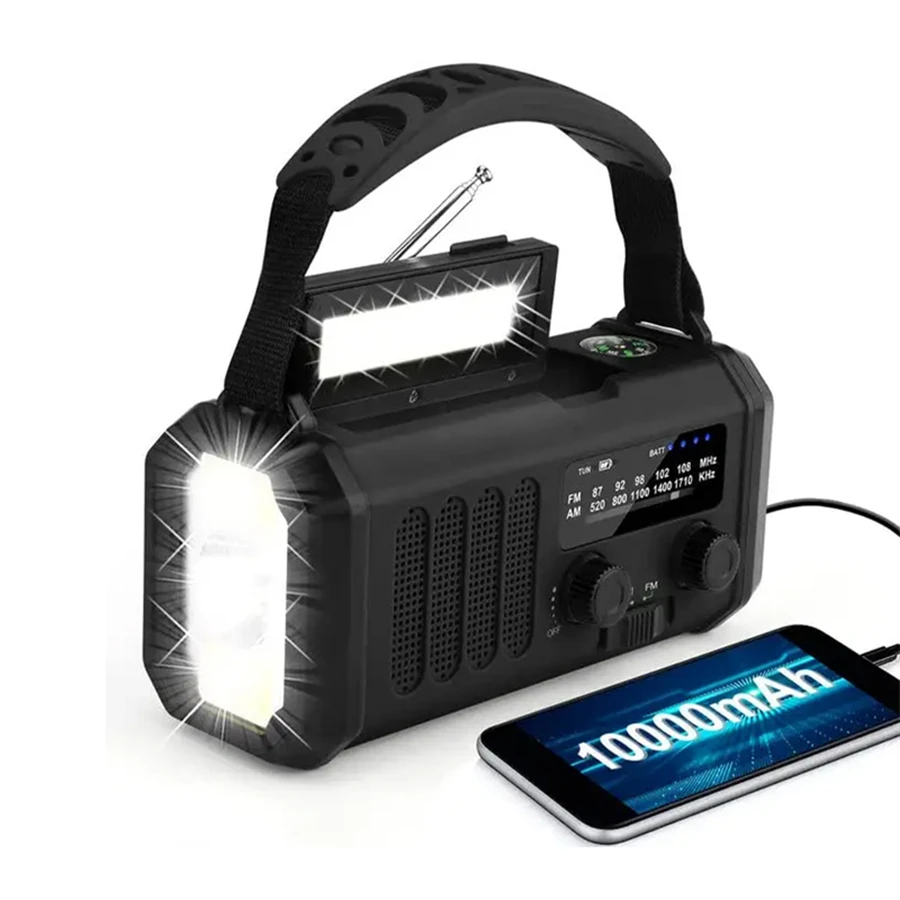 New Multifuncional Solar Powered Hand-cranked Rechargeable Portable ...