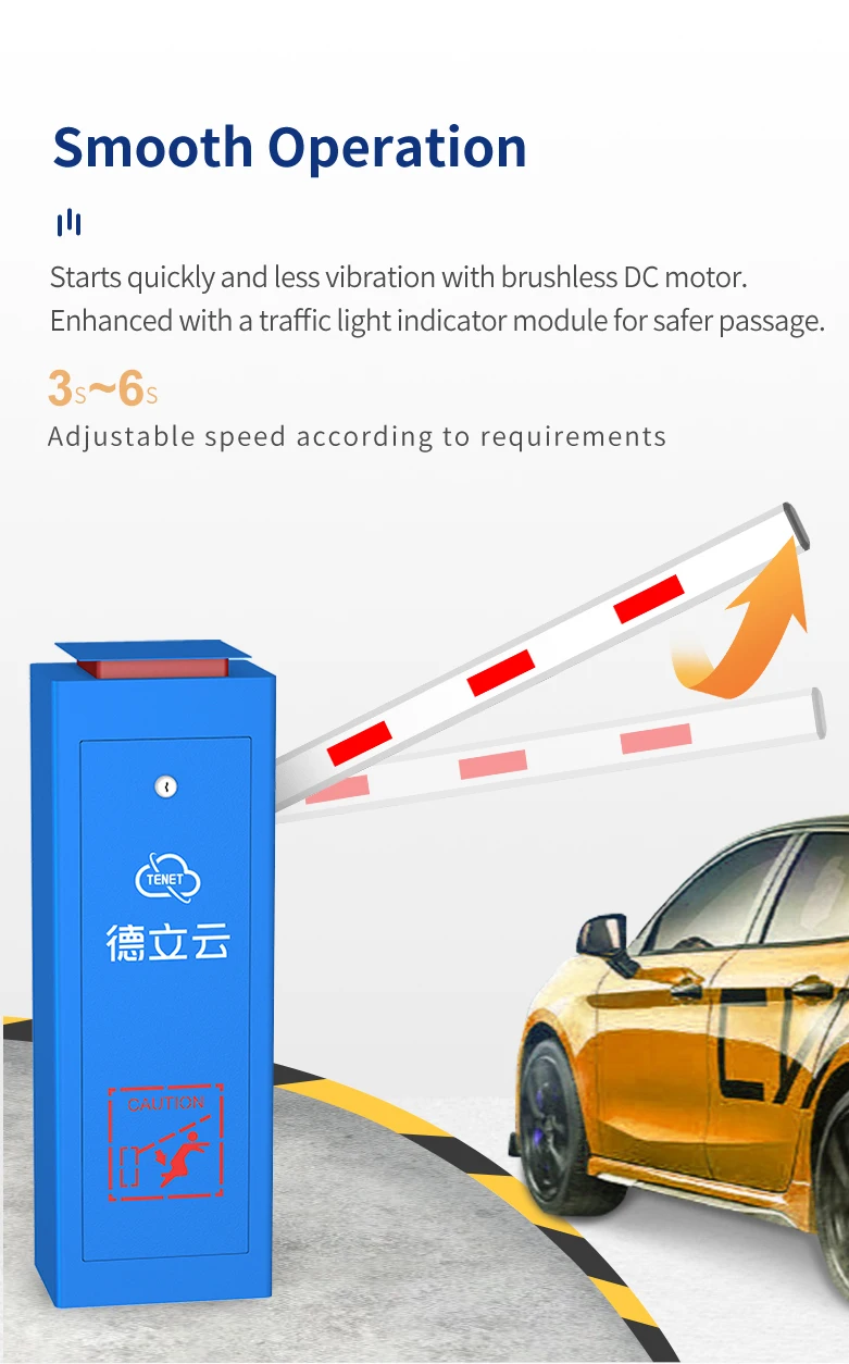 Tb61 Dc 24v Brushless Barrier Gate Operator For Car Parking High ...