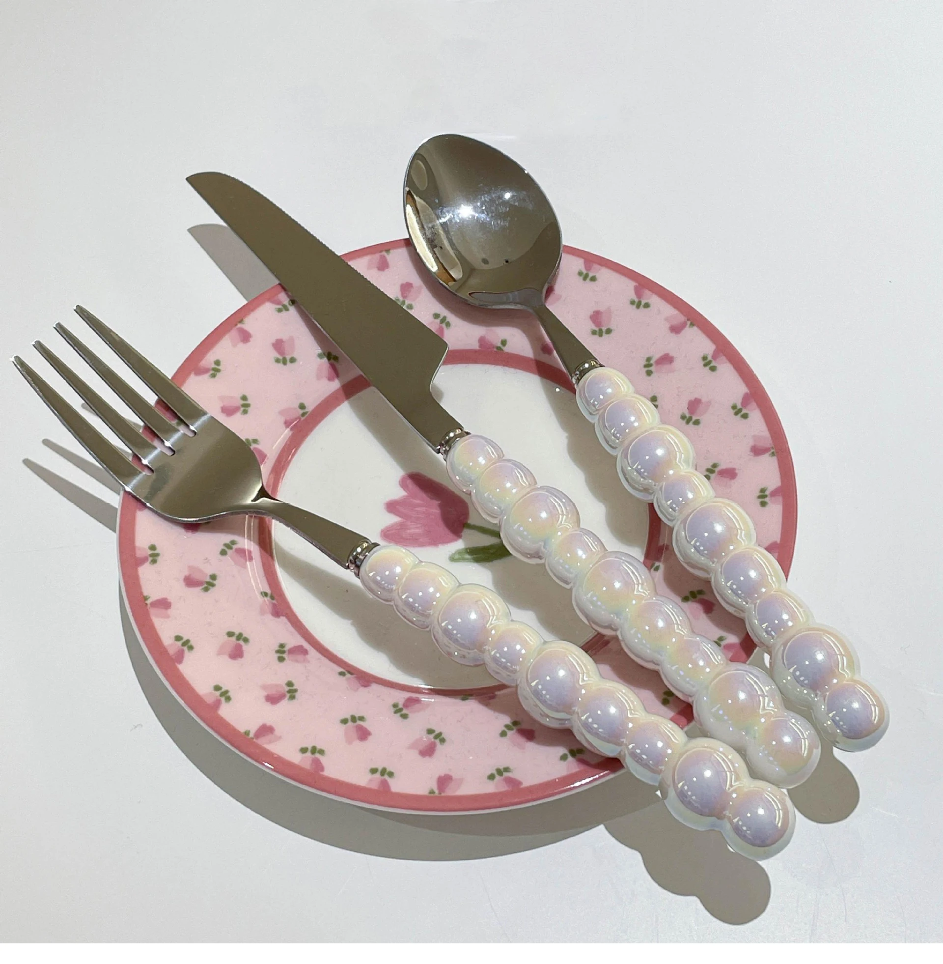 Korean Style Stainless Steel Flatware Set for Weddings