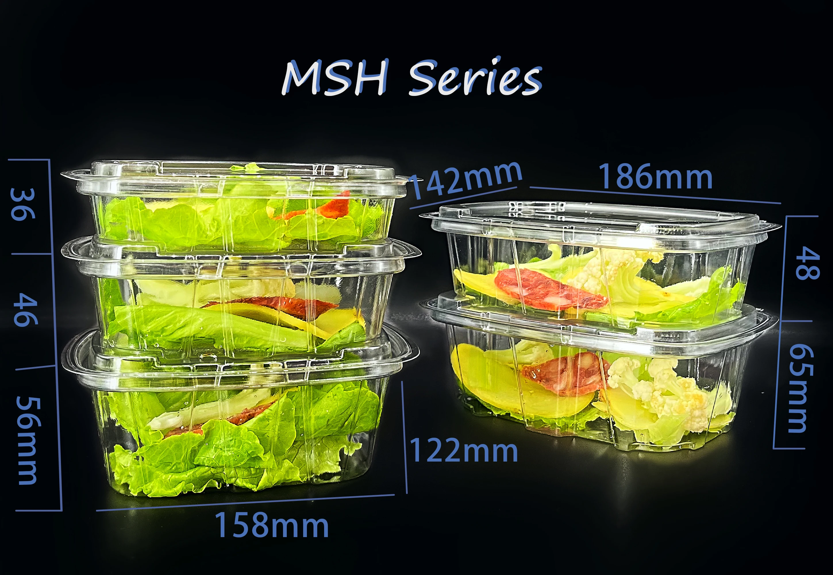 32oz Blister Disposable Clear Plastic Packing Berry Strawberry ...