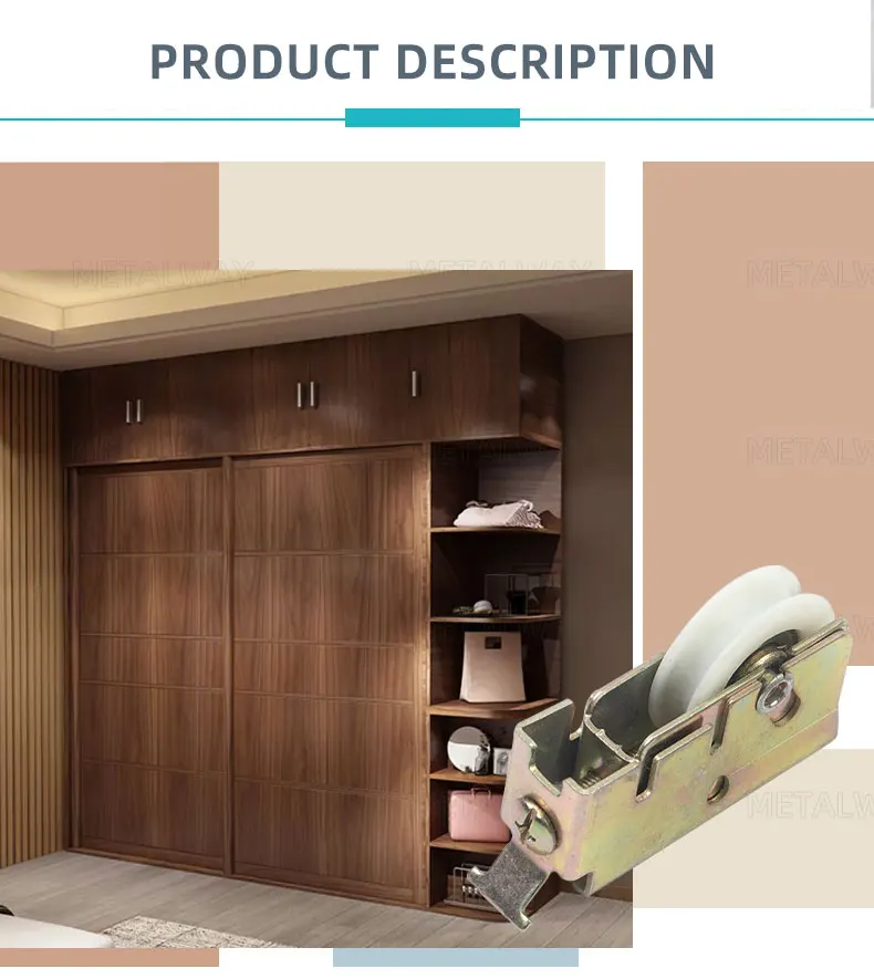 Iron Adjustable Heavy Duty Sliding Door Roller Wheel Blinds