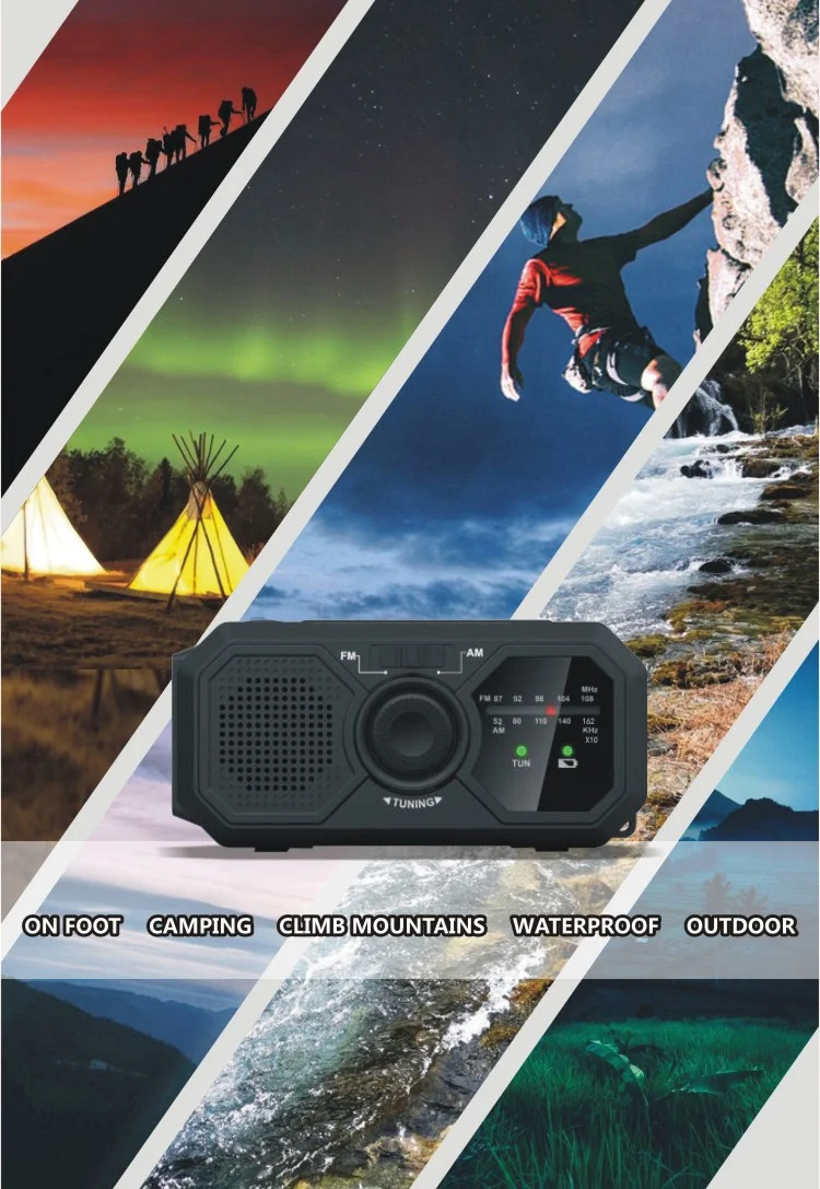 Sy-366 Multifunction Weather Am Fm Radio Solar Hand Crank 1200mah ...