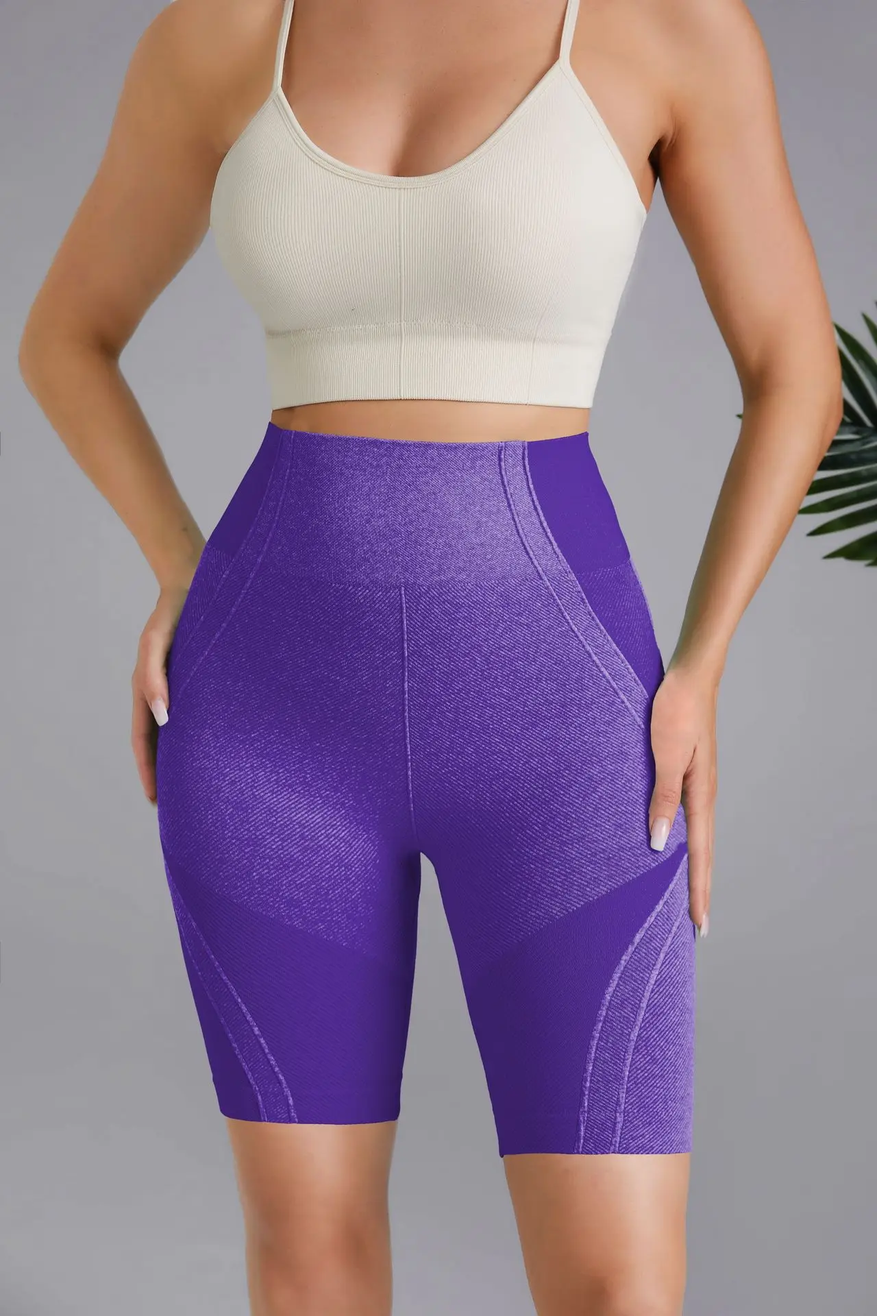 Women High Waist Hip Push Up Shorts Workout Fitness Yoga Shorts Push Up ...