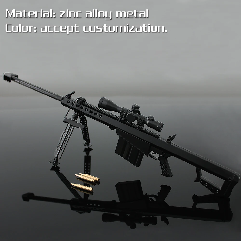 Assembly Barrett M82a1 Gun Model M4a1 Ar18 Black 1:3 Metal Model Gun ...