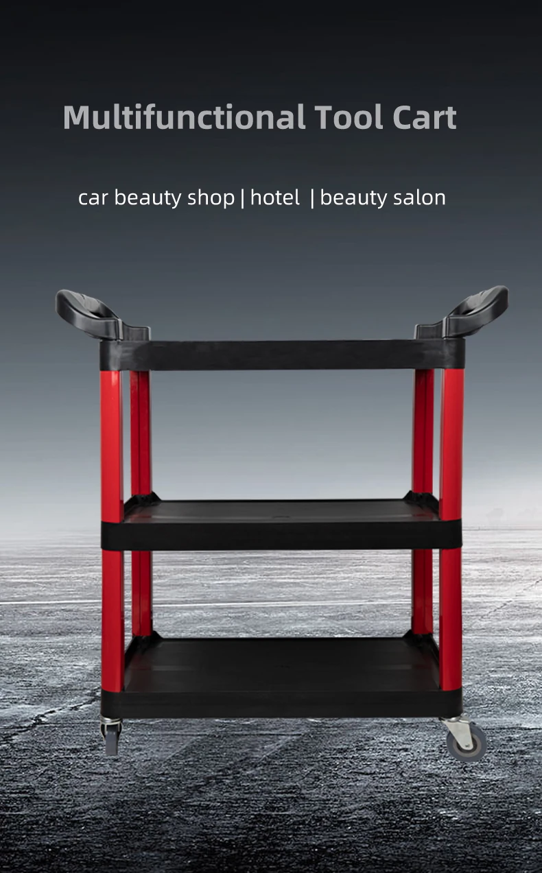 Hot Selling Utility 3 Tier Rolling Hand Push Tool Cart Trolley With ...