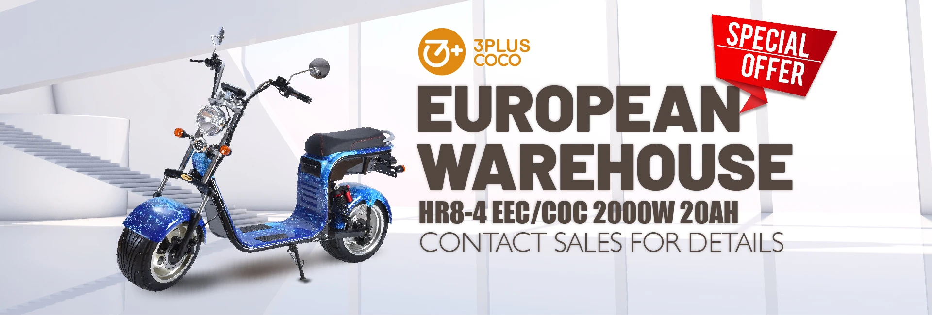 2022 Electric Scooter Citycoco 2000w Motor Scooters for Adults