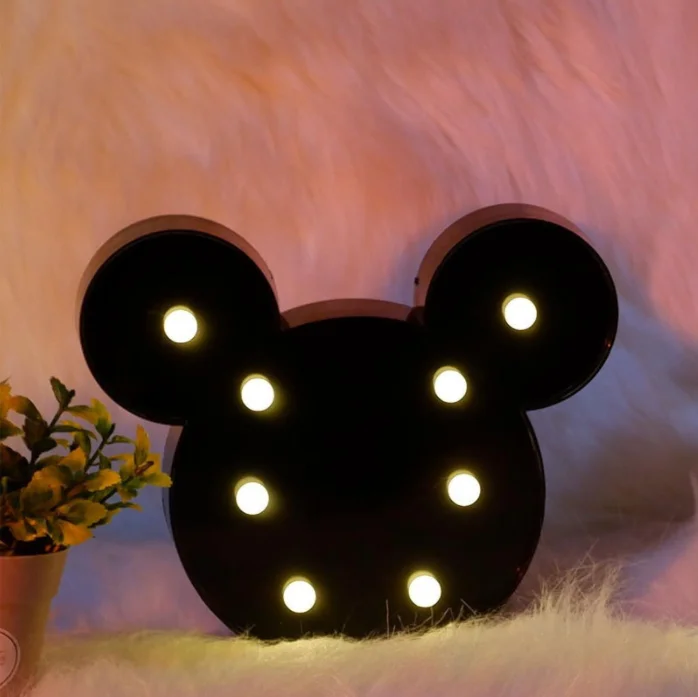 Mickey Mouse LED Night Light Table Lamp for Kids Room & Party - OEM