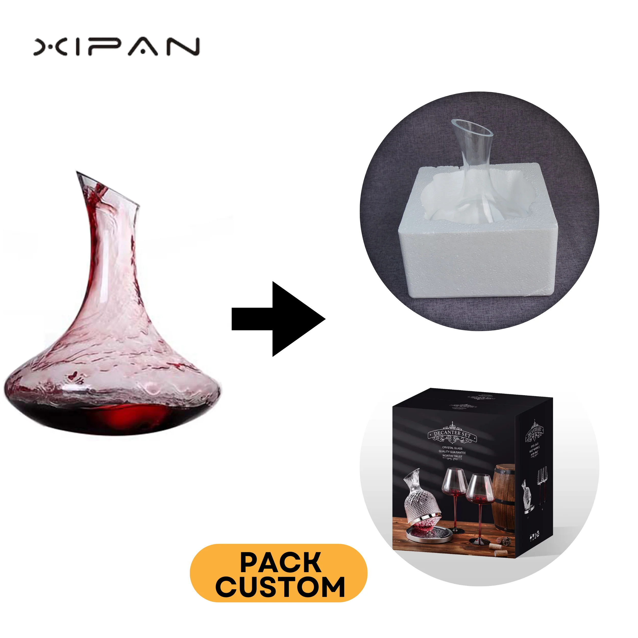 Xipan Best Gift Crystal High Quality 1.5L 2L Custom Logo Wine Decanter ...